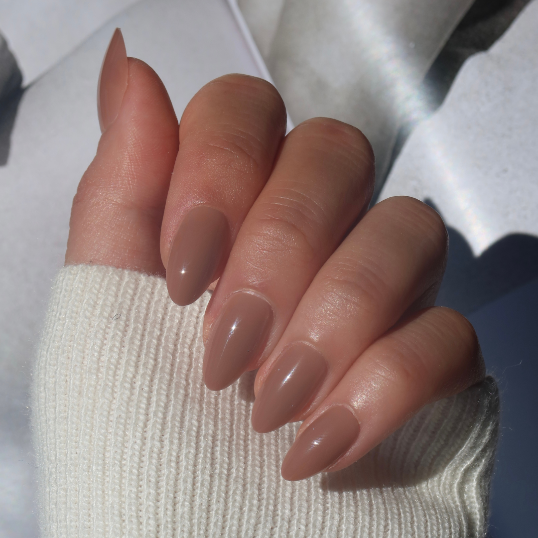 Almond Latte Press-On Nails – Glowie By Her